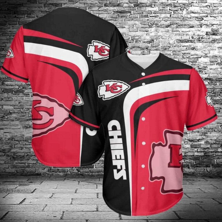Kansas City Chiefs Muscle Power Custom Baseball Jersey - ChiefsFam