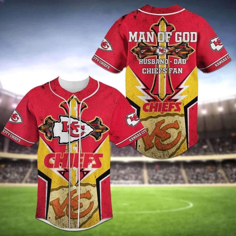 Kansas City Chiefs Muscle Power Custom Baseball Jersey - ChiefsFam
