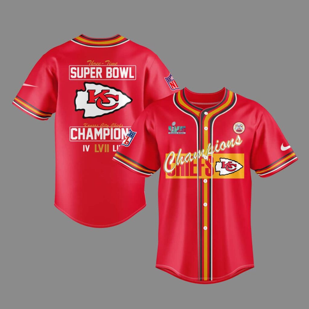 Kansas City Chiefs Red And White Baseball Jersey - ChiefsFam