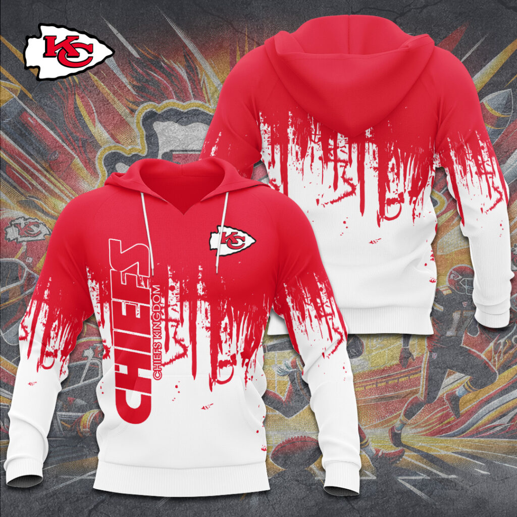 Kansas City Chiefs Kingdom Red Splash Game Day Hoodie - ChiefsFam