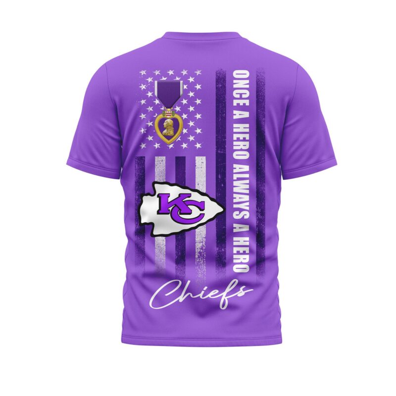 Kansas City Chiefs National Purple Heart Day Shirt - ChiefsFam